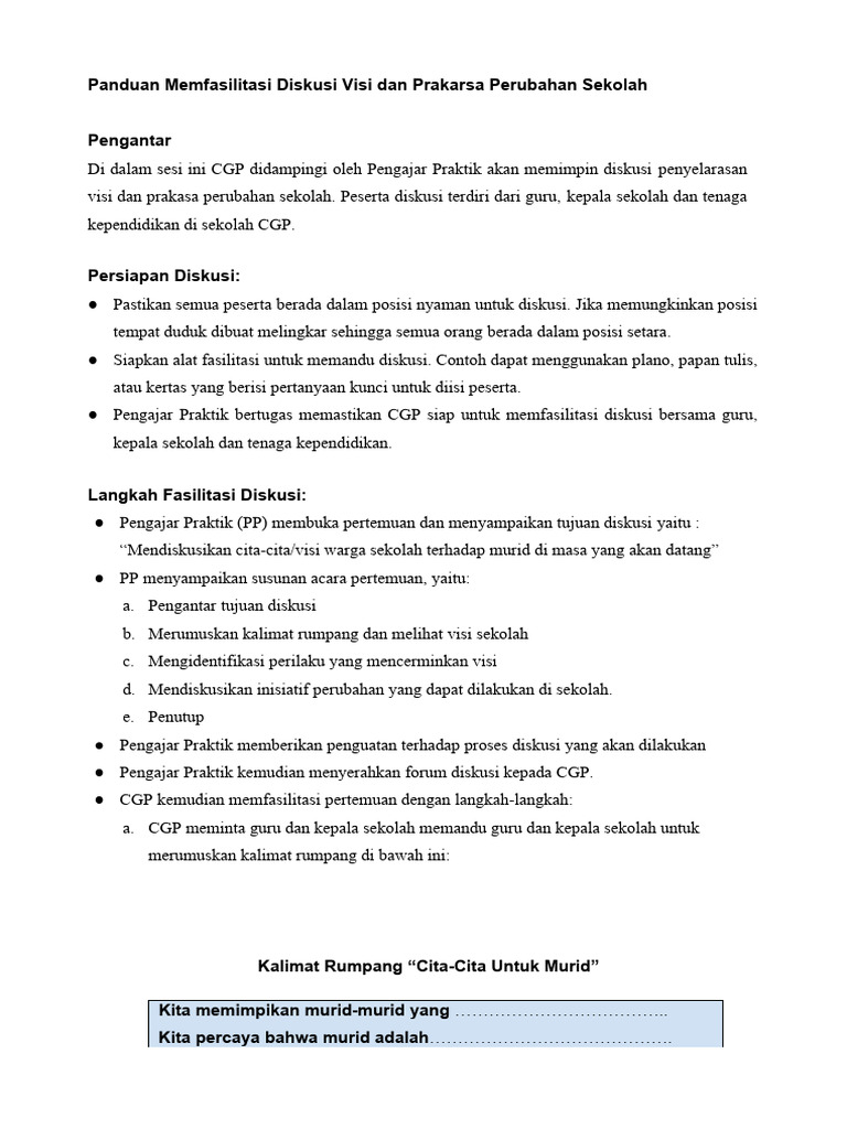 Format Laporan CGP | PDF