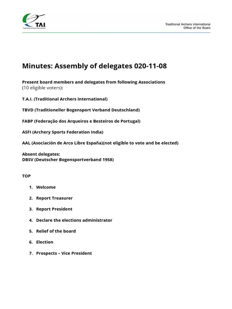 Protocol Assembly of Delegates Public | PDF | Elections | Government