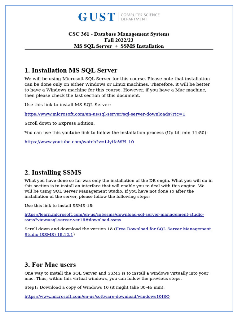 SQL Installation | PDF