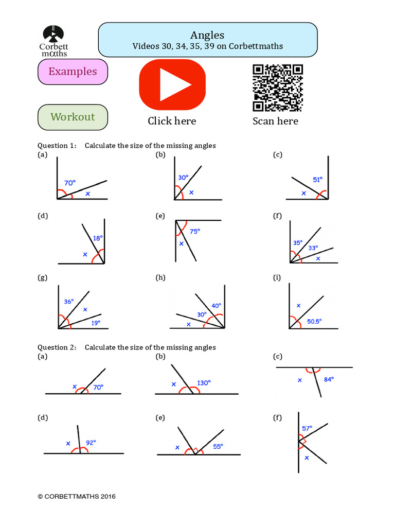 Angle Facts | PDF