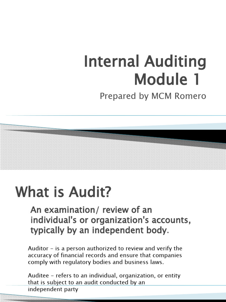 Internal Auditing Module 1 | PDF | Audit | Internal Audit