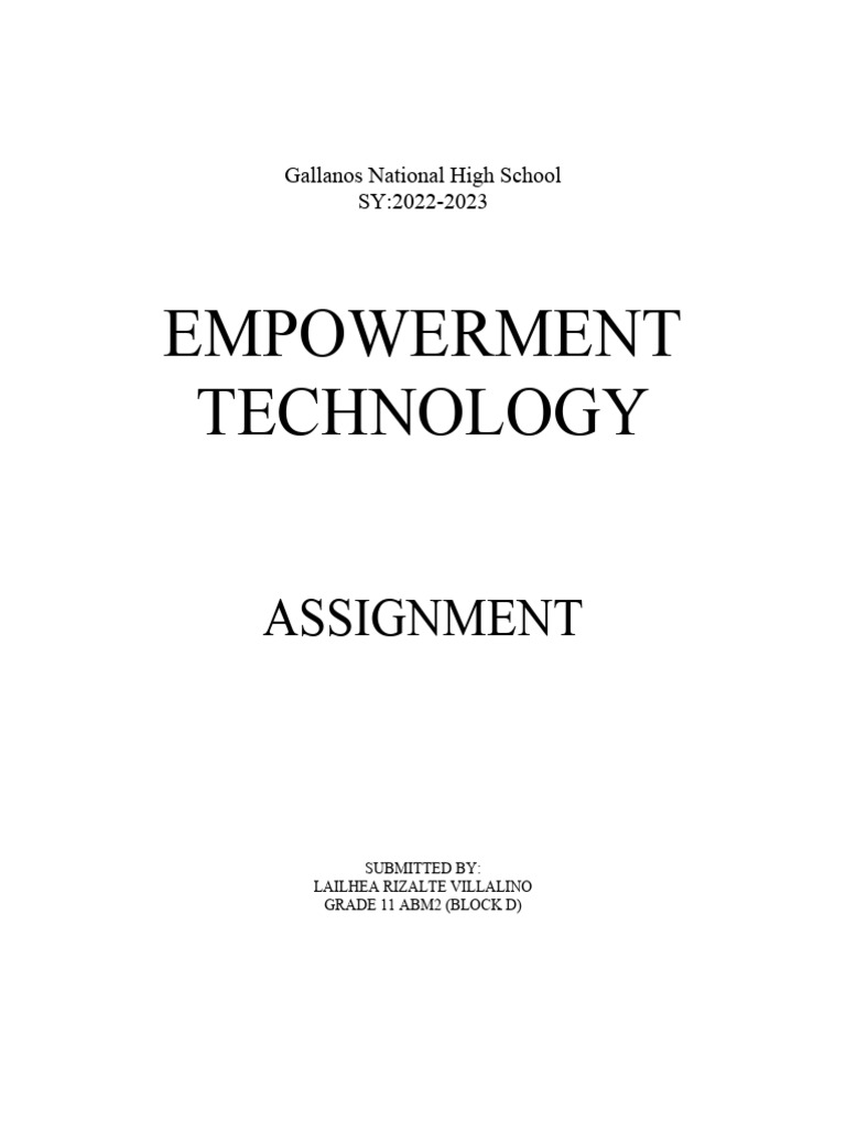 Empowerment Tech. | PDF | Html | World Wide Web