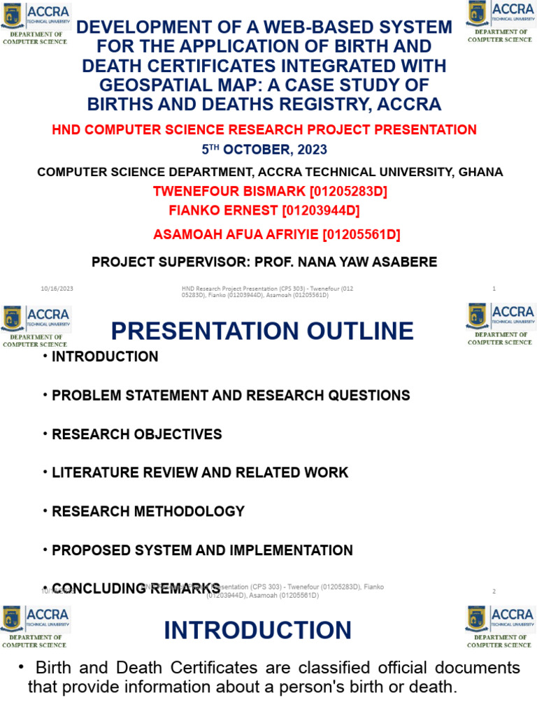 Web-Based Death Certificate System in Ghana | PDF | Arc Gis ...