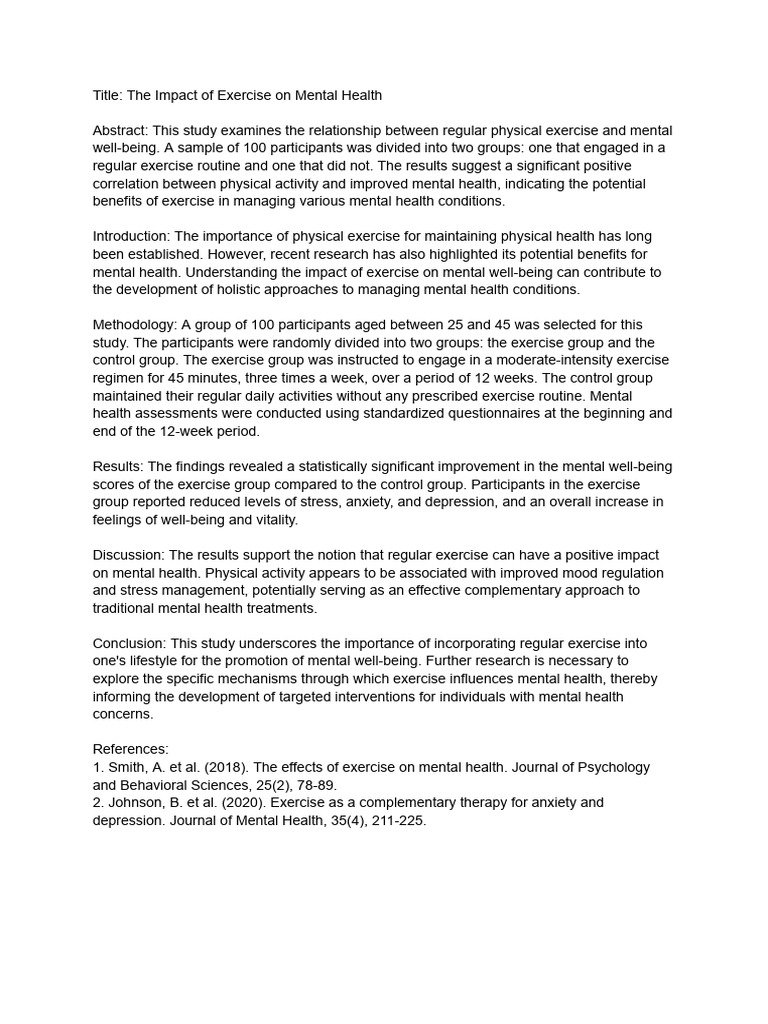 the-impact-of-exercise-on-mental-health-pdf