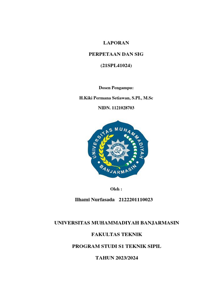 Laporan SIG dan Perpetaan Mahasiswa | PDF | Teknologi & Rekayasa