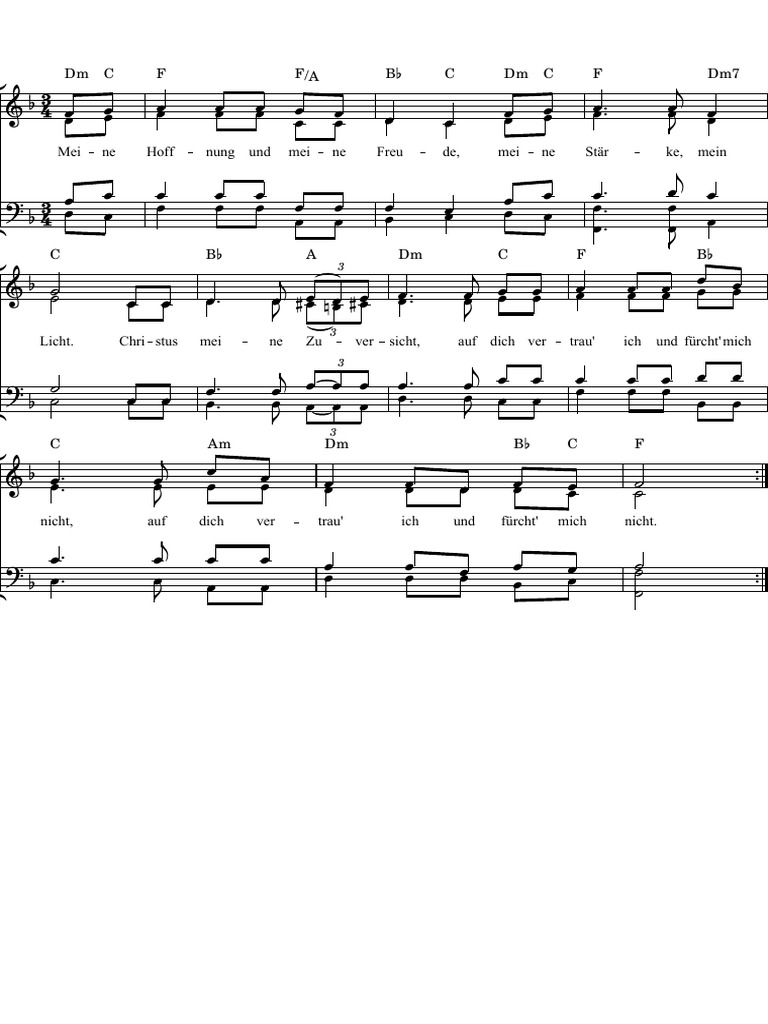 Meine Hoffnung Und Meine Freude | PDF