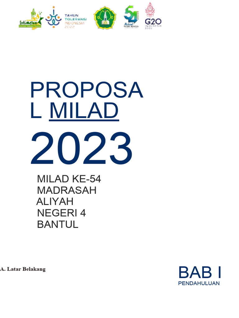 Proposal Milad Ke-54 | PDF
