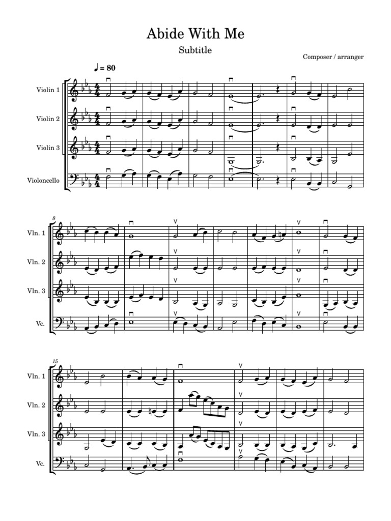Abide With Me | PDF | Musical Techniques | Musical Compositions