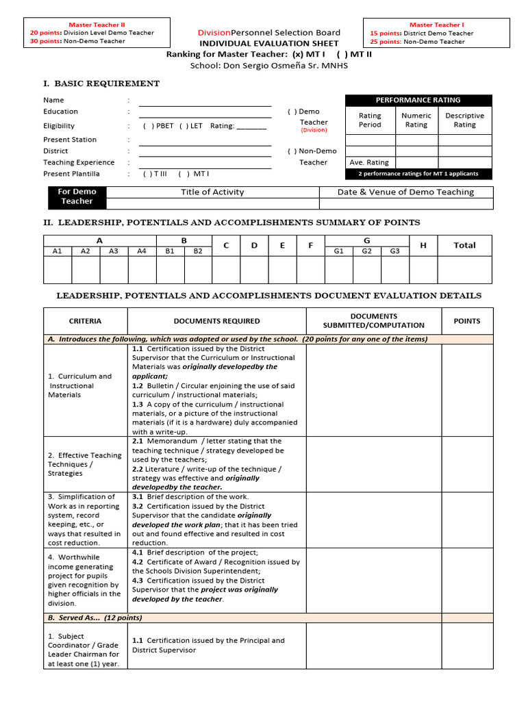 Blank Format MT1 | PDF | Teachers