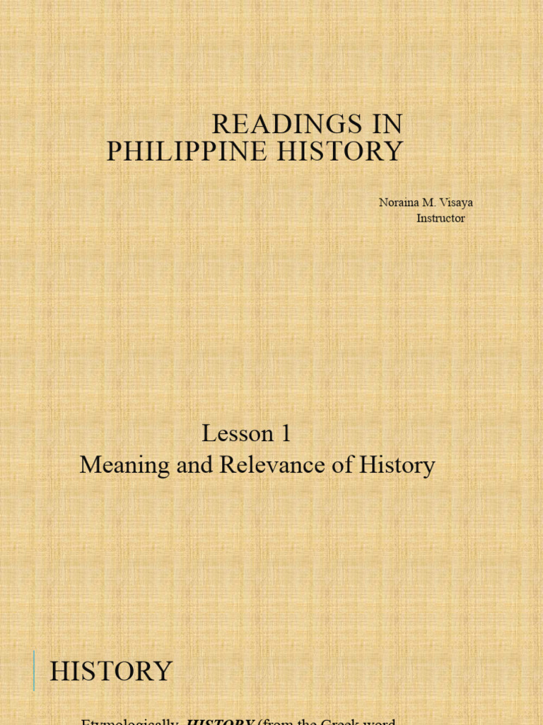 Meaning and Relevance of History | PDF