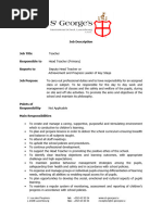 Job Description of A Deputy Principal | PDF | Teachers | Education Theory