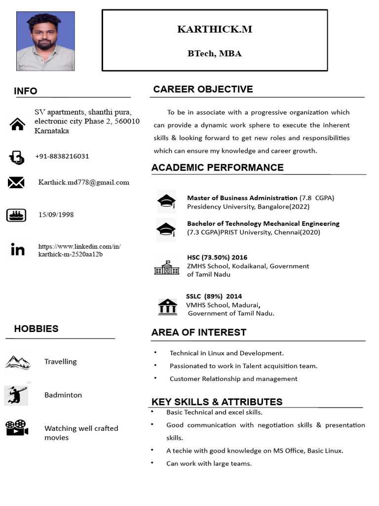 Karthick.M Resume0 | PDF