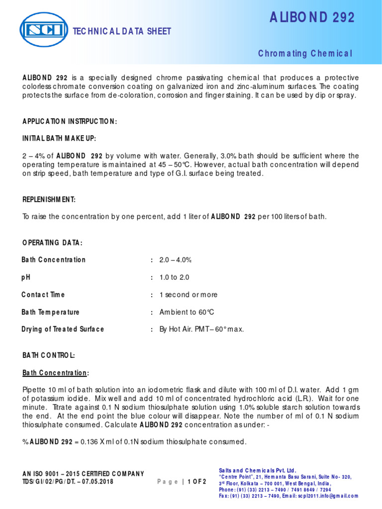 Alibond 292 - 231012 - 122415 | PDF | Secondary Sector Of The Economy ...