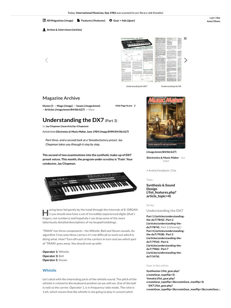 Understanding The Dx7 Emm Jun 84 Pdf Computers