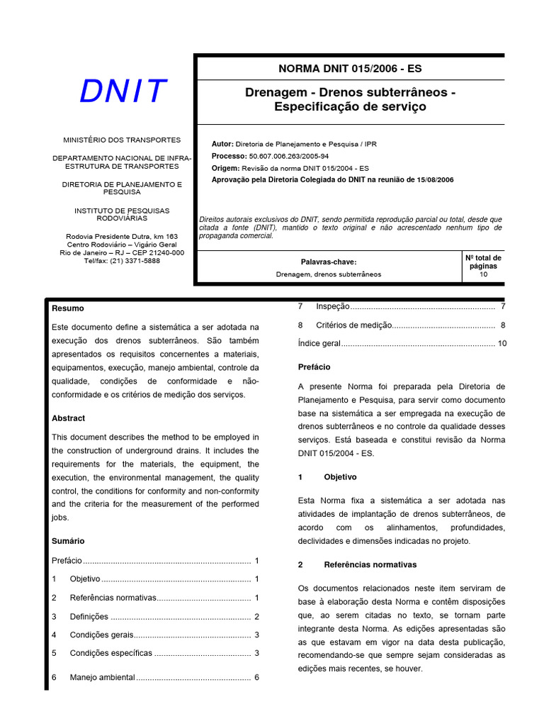Dnit 015 2006 Es | PDF