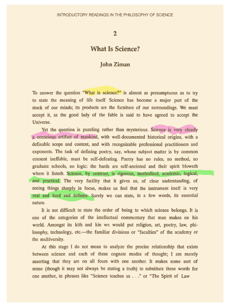 Rem4 - Ziman What Is Science | PDF