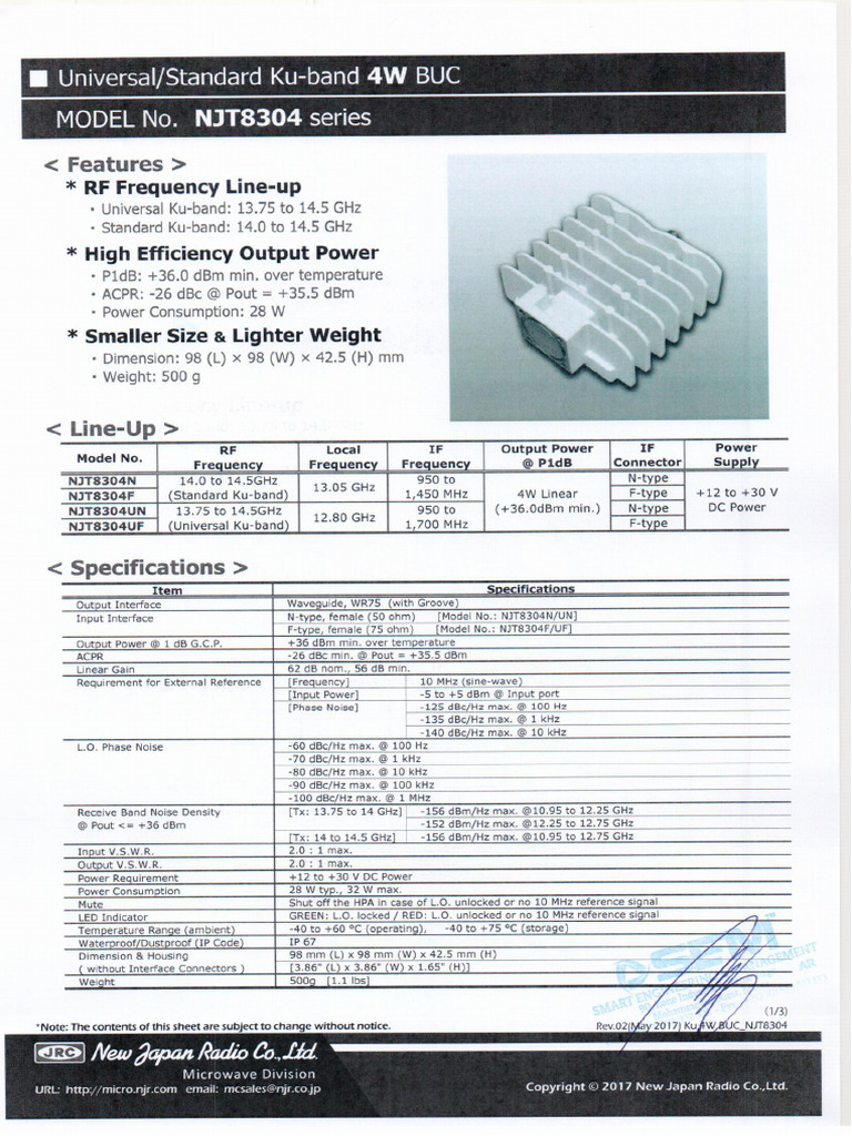 15 - Ku-Band 4w Buc - Datasheet | PDF