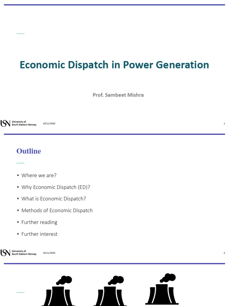 Economic Dispatch PSA 202310 | PDF