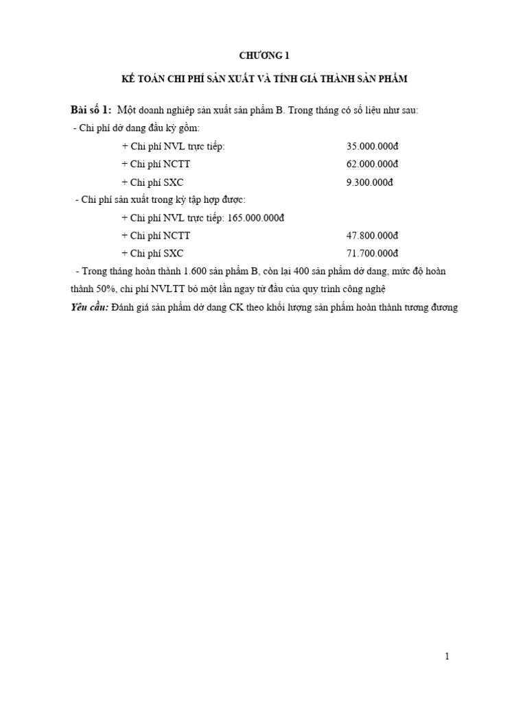 Bài tập KTTC2 | PDF