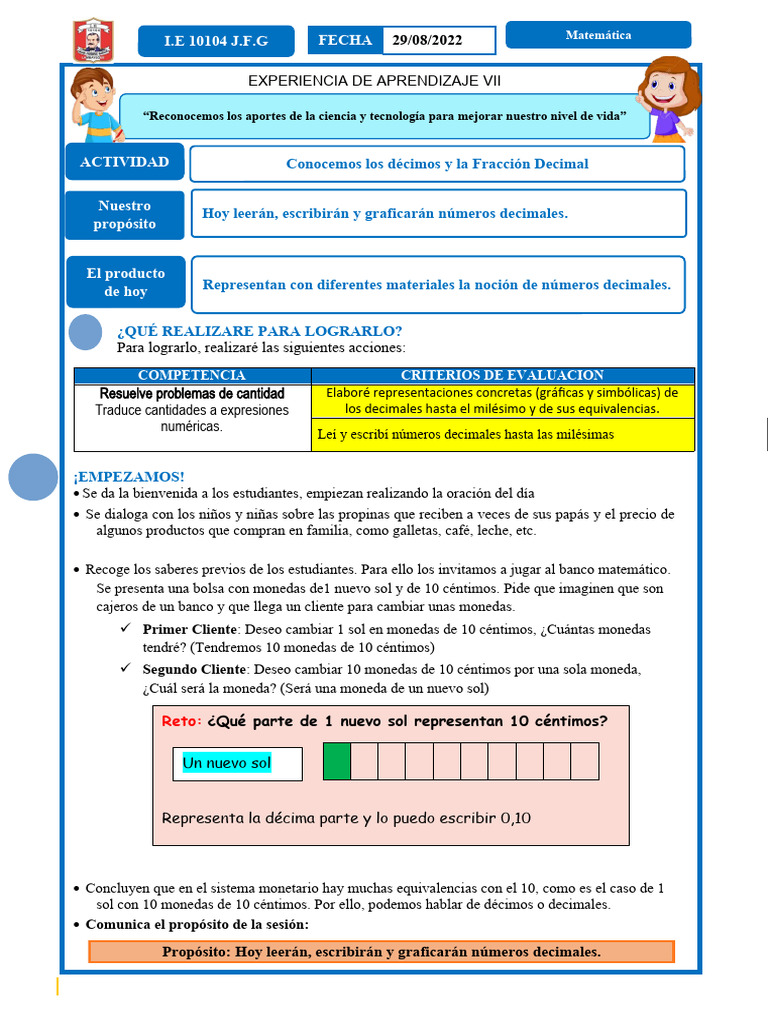 Conociendo los Números Decimales | PDF