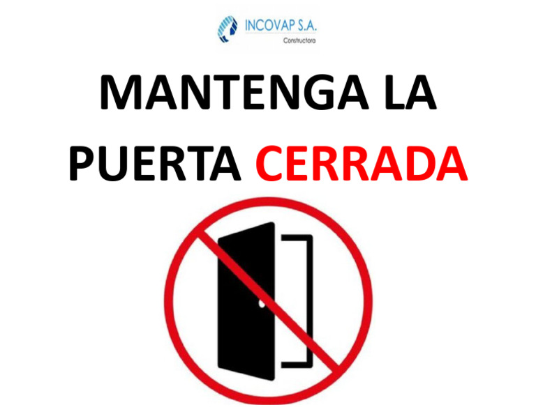 MANTENGA LA PUERTA CERRADA | PDF