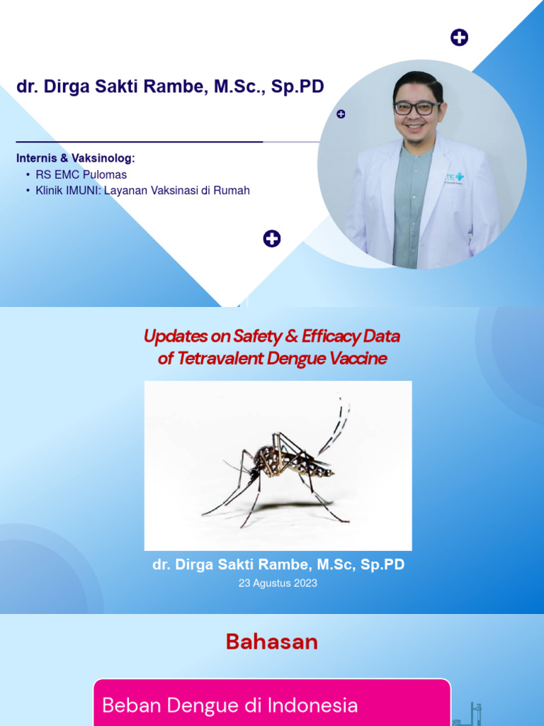 Dr. Dirga - Dengue Vaccine Update | PDF | Sains & Matematika