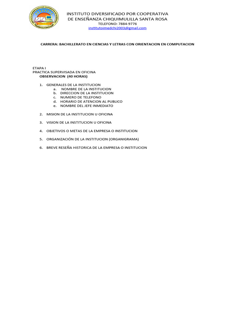 Practica Bachillerato en Compu... - 1 | PDF | Informática