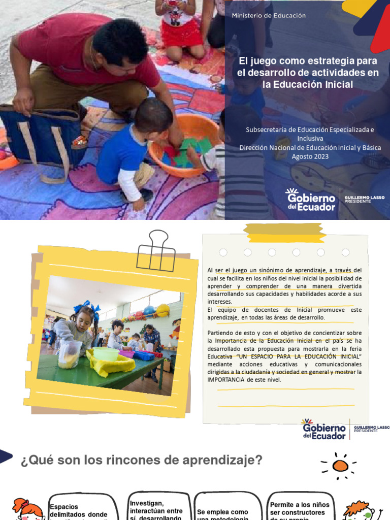 Propuesta Rincones IE - Agosto | PDF | Educación de la primera infancia ...
