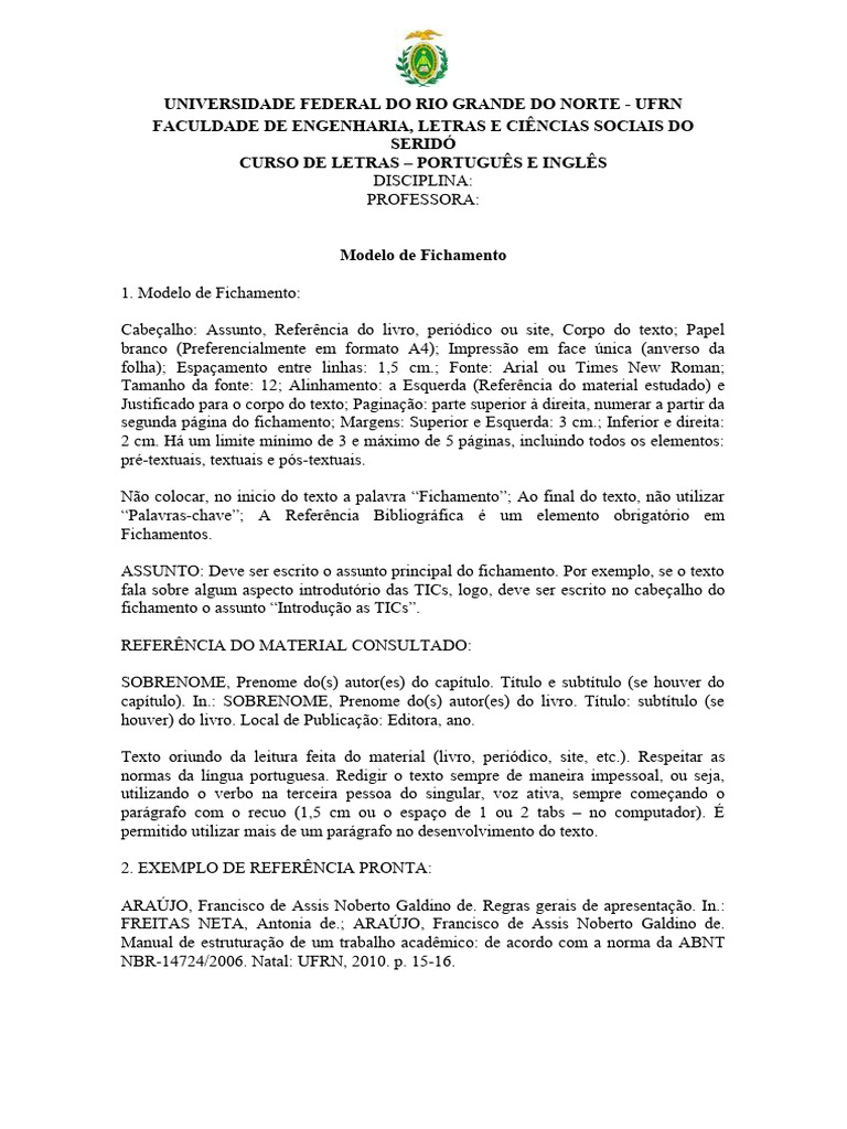 Modelo de Fichamento Textual | PDF | Livros | Feminismo