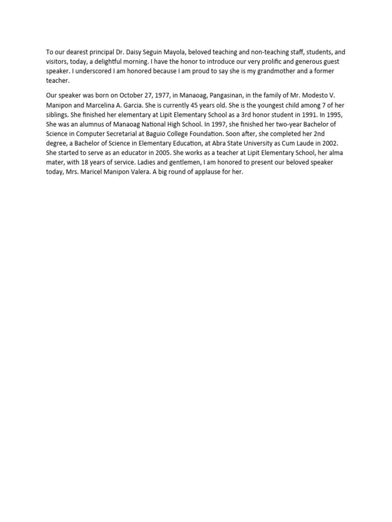 Introduction Teacher | PDF