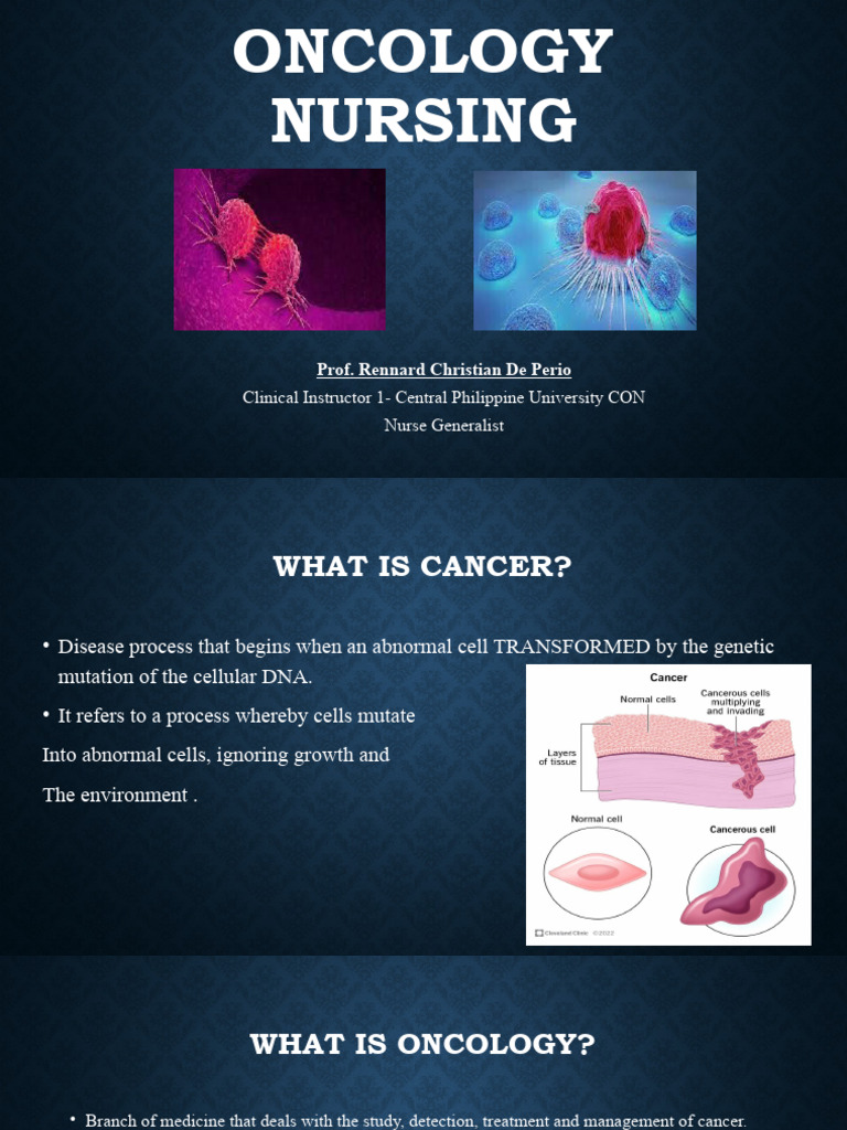 Oncology Nursing | PDF | Cancer | Metastasis
