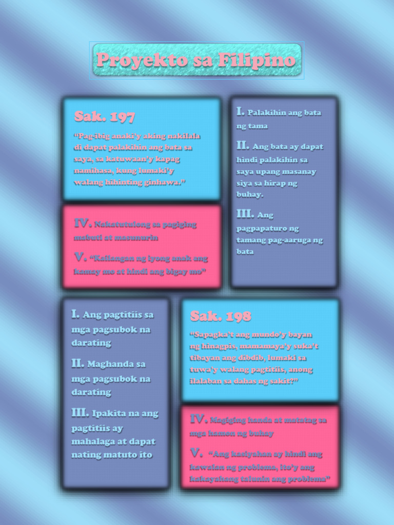 Proyekto Sa Filipino | PDF