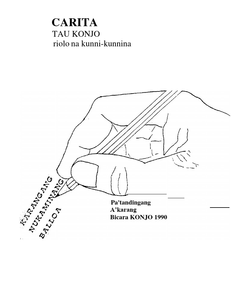 Sayembara Cerita Bahasa Konjo 1990 | PDF | Kajian Bahasa Asing
