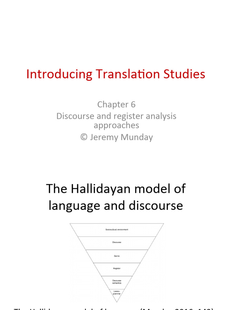 Ch6 - Discourse and Register | PDF | Translations | Language Mechanics