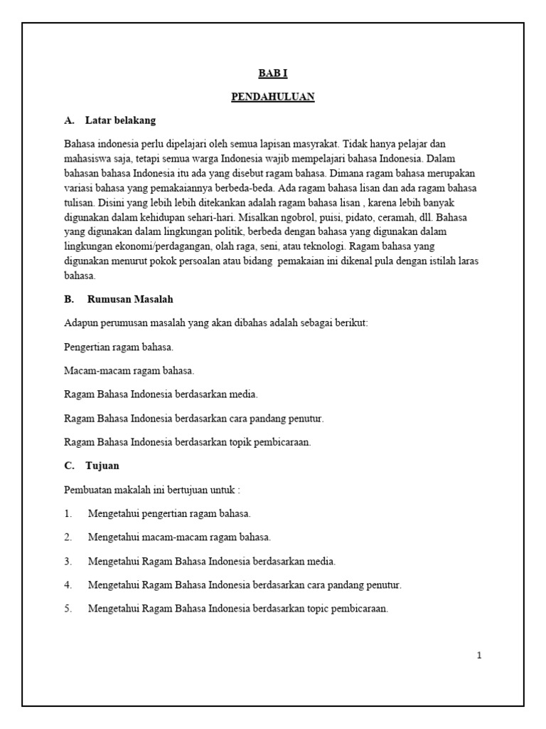 Ragam Dan Sikap Berbahasa | PDF