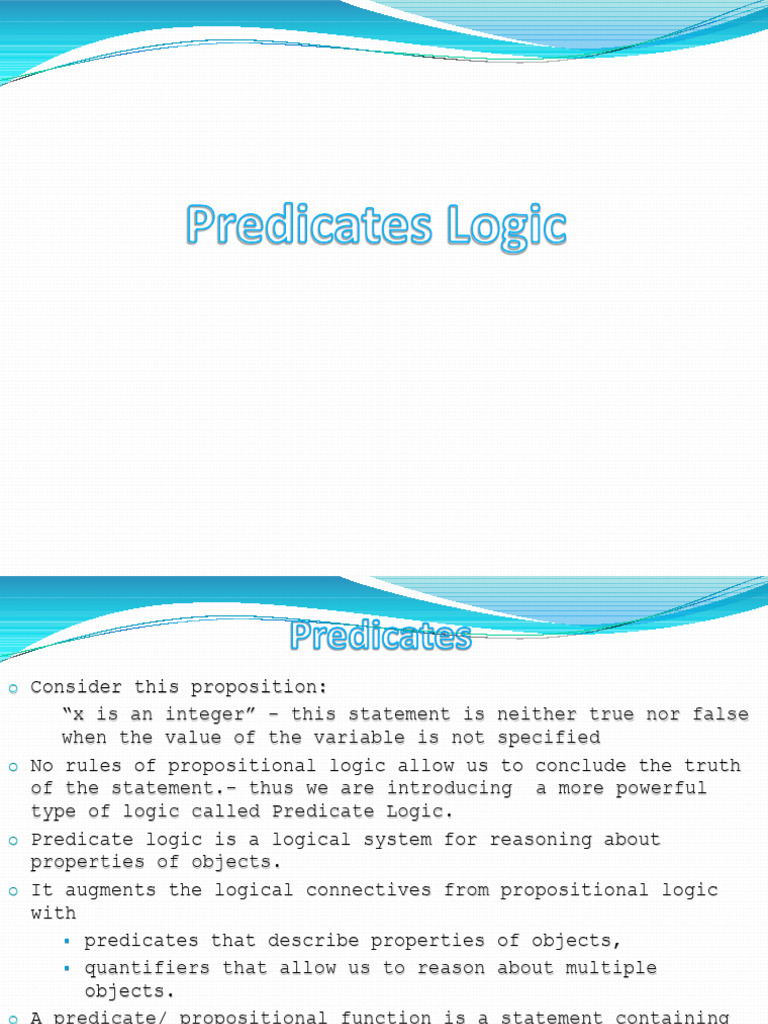 Predicates In Semantics