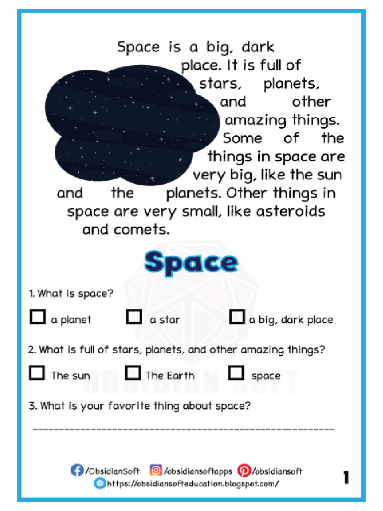 Space For Kids | PDF