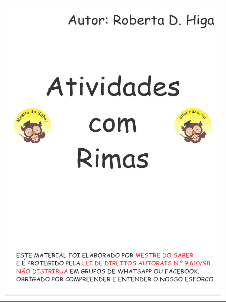 16 Atividades Com Rimas | PDF