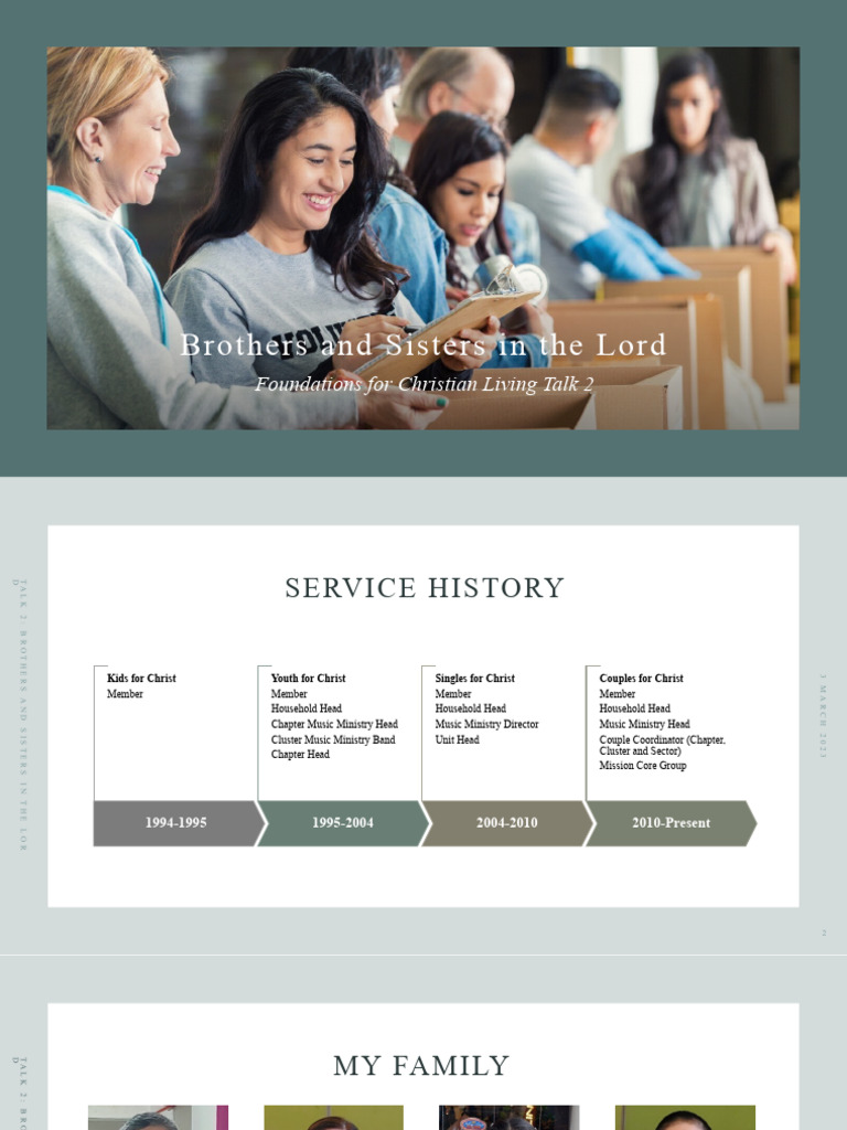 FCL Talk 2 Brothers and Sisters in The Lord | PDF