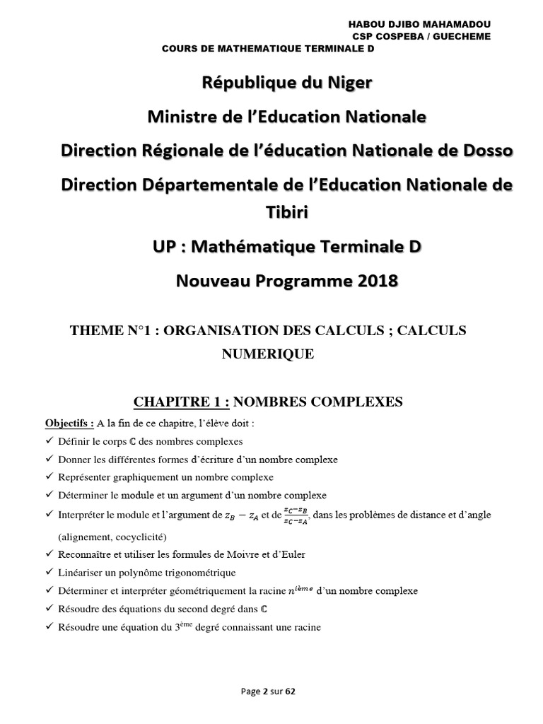 Cours Maths Tle D | PDF