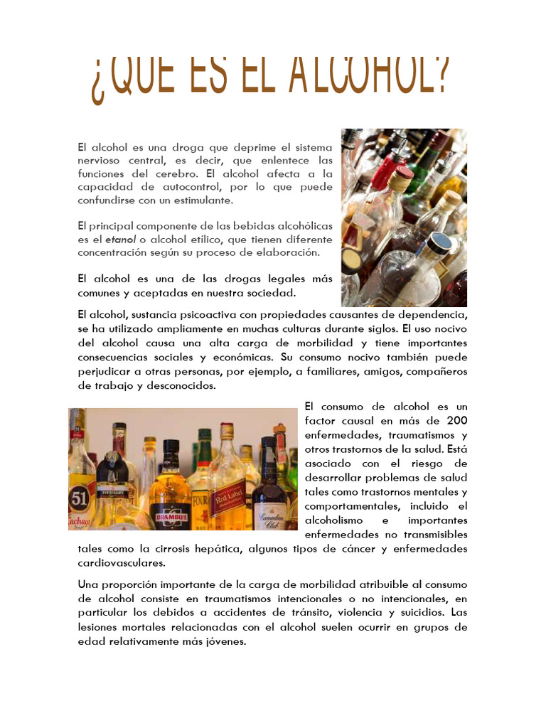 Definición y efectos del alcohol | PDF | Bebida | Etanol