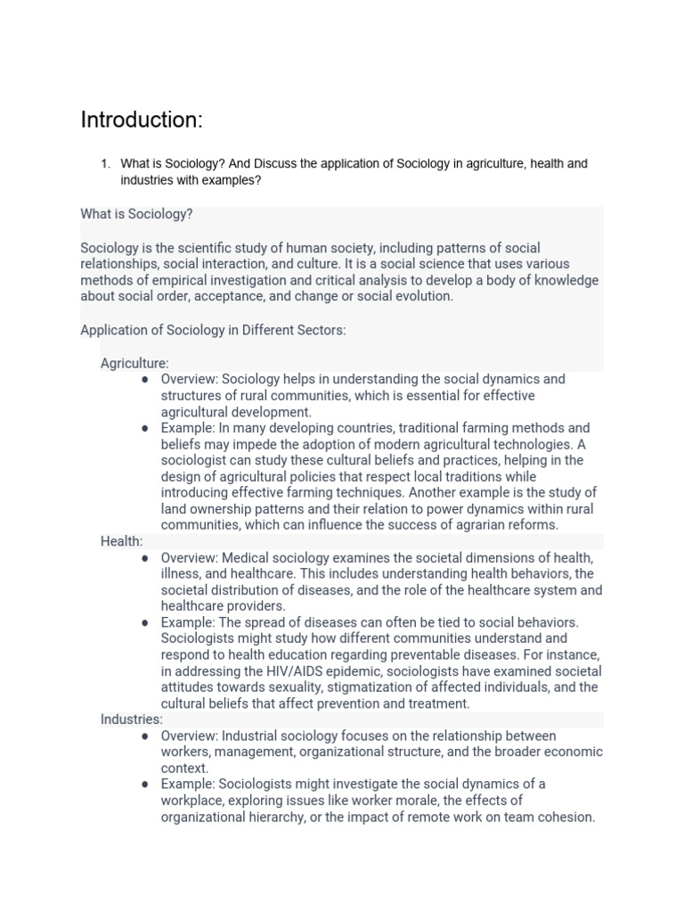 Sociology Notes | PDF | Sociology | Émile Durkheim