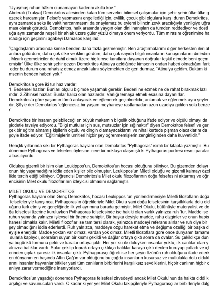 Demokritos Dersi | PDF