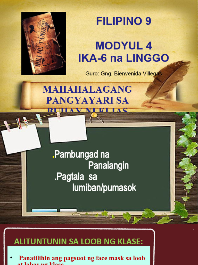 Mahahalagang Pangyayari Sa Buhay Ni Elias | PDF