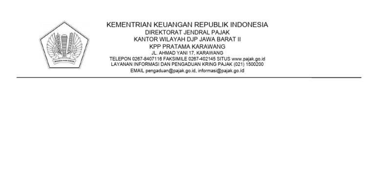 Kop Surat Amplop Pajak DJP CV | PDF