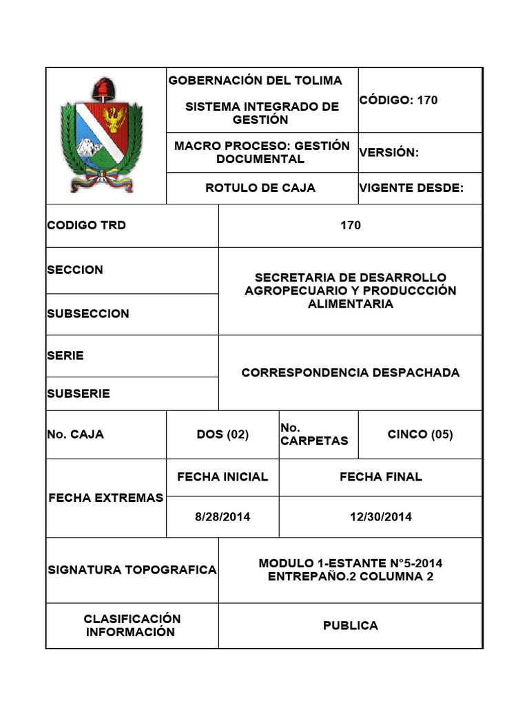Propuesta Rotulo de Caja AJUSTADO 2013 | PDF