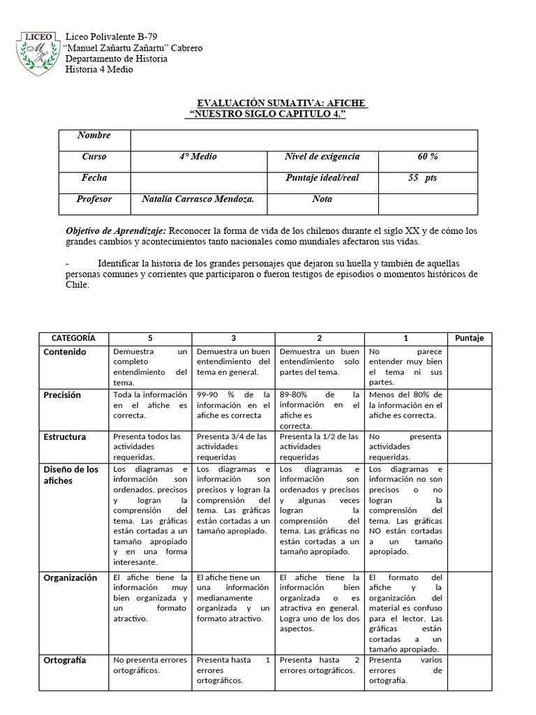 RUBRICA AFICHE 4 MEDIOS NUETRO SIGLO | PDF