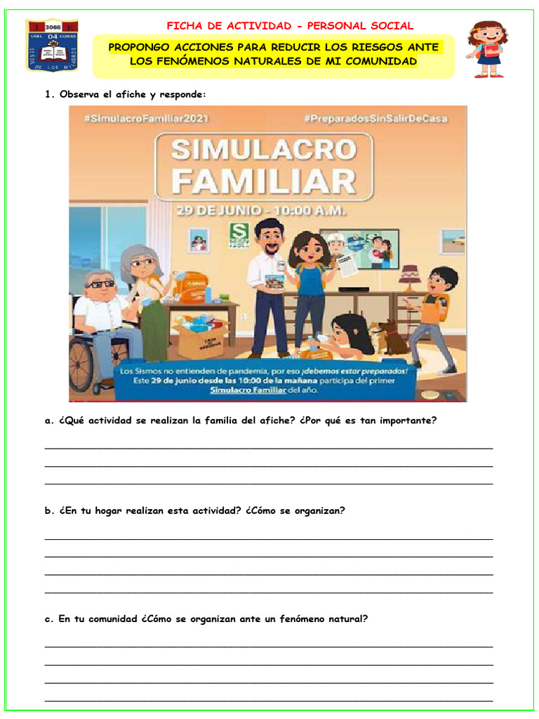 Ficha-Viern-ps-propongo Acciones para Reducir Los Riesgos Ante Los Fenómenos Naturales de Mi ...
