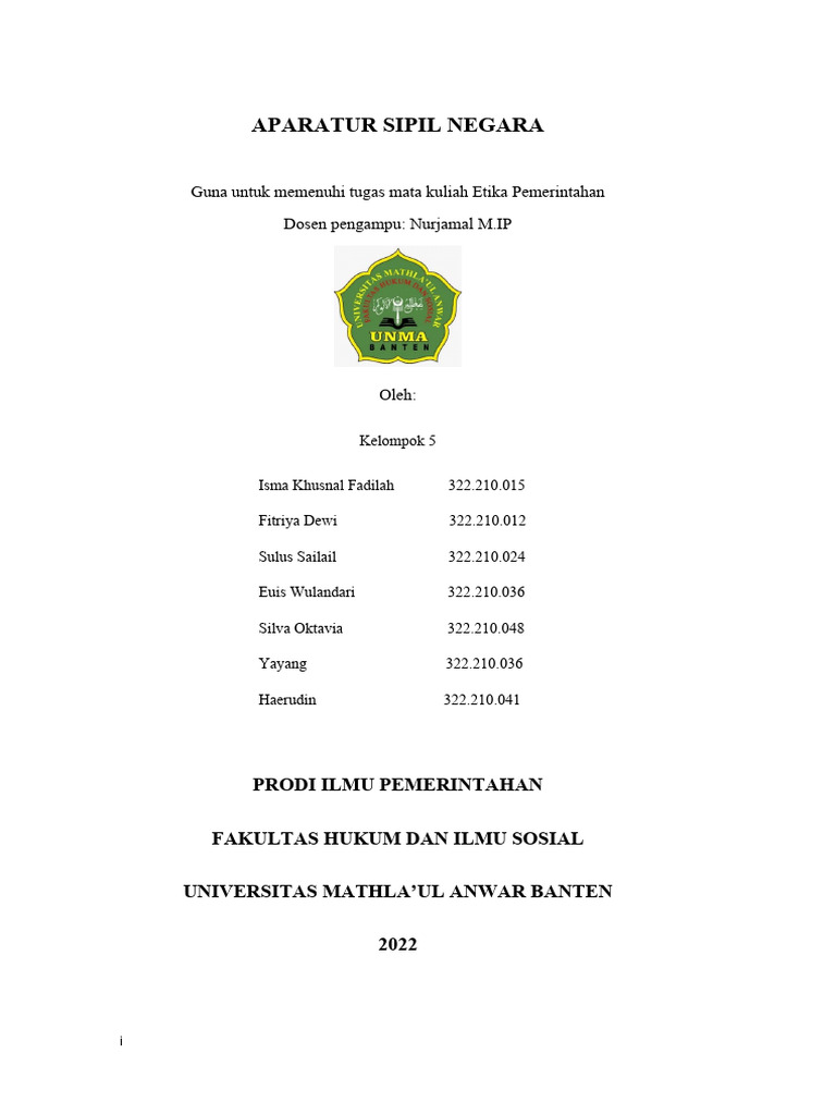 Aparatur Sipil Negara | PDF