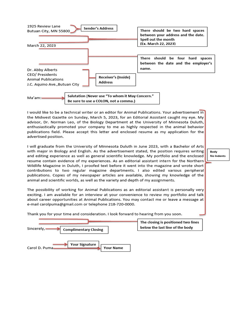 Cover Letter Block Style Format Caed | PDF | Mass Media | Written ...